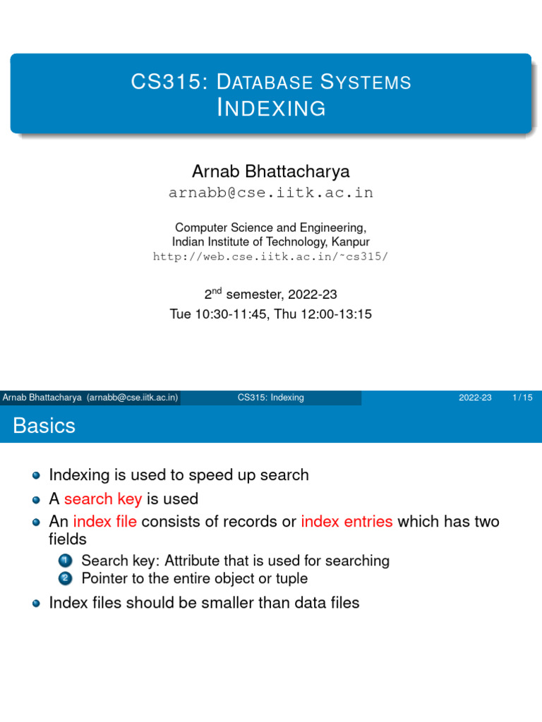 indexing | PDF