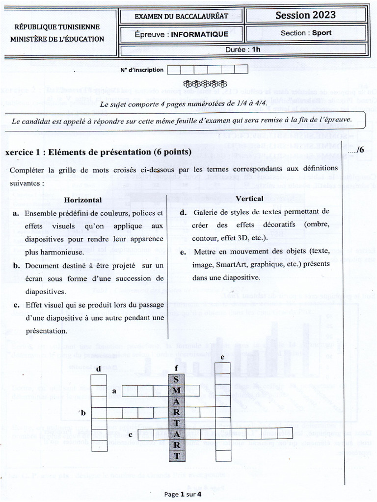 BAC2023 Avec Correction | PDF