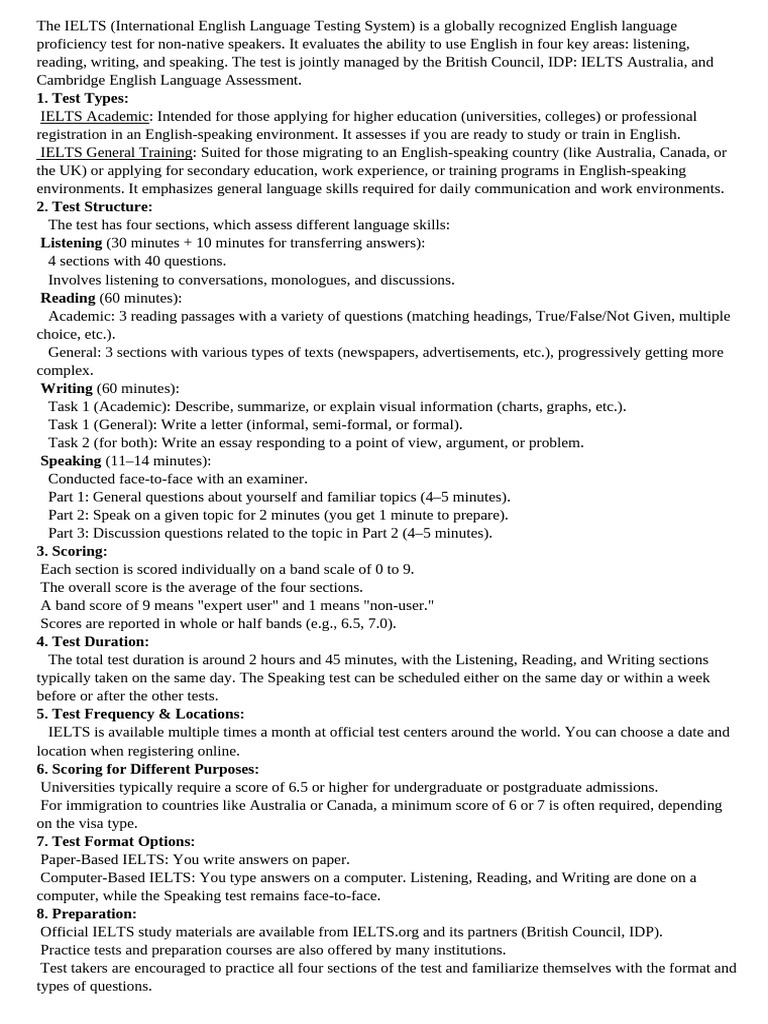 IELTS | PDF