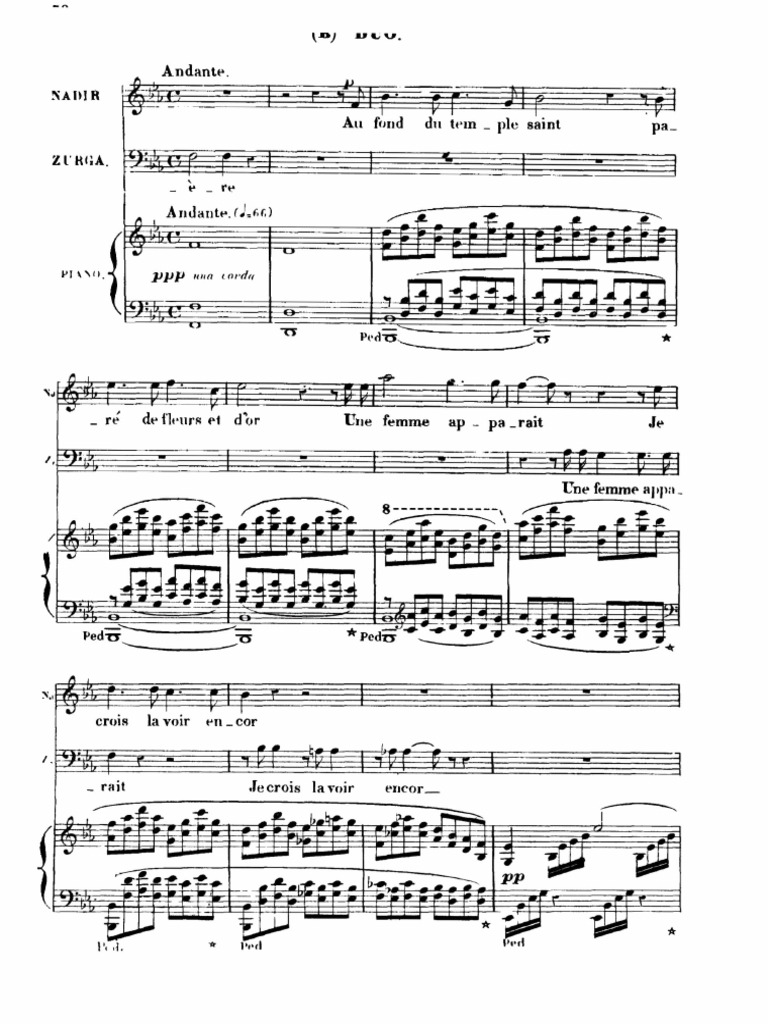 Bizet - Au Fond Du Temple Saintt | PDF