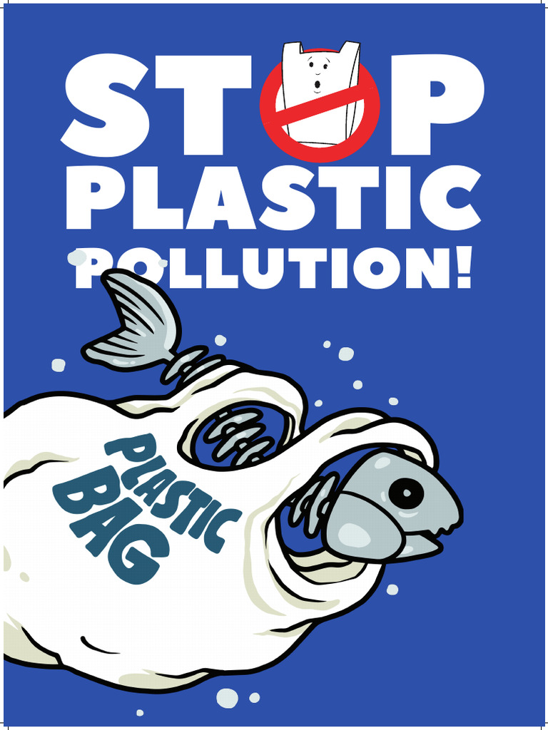 Blue Modern Stop Plastic Pollutions Campaign Poster | PDF