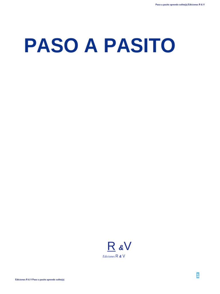 Paso A Pasito | PDF