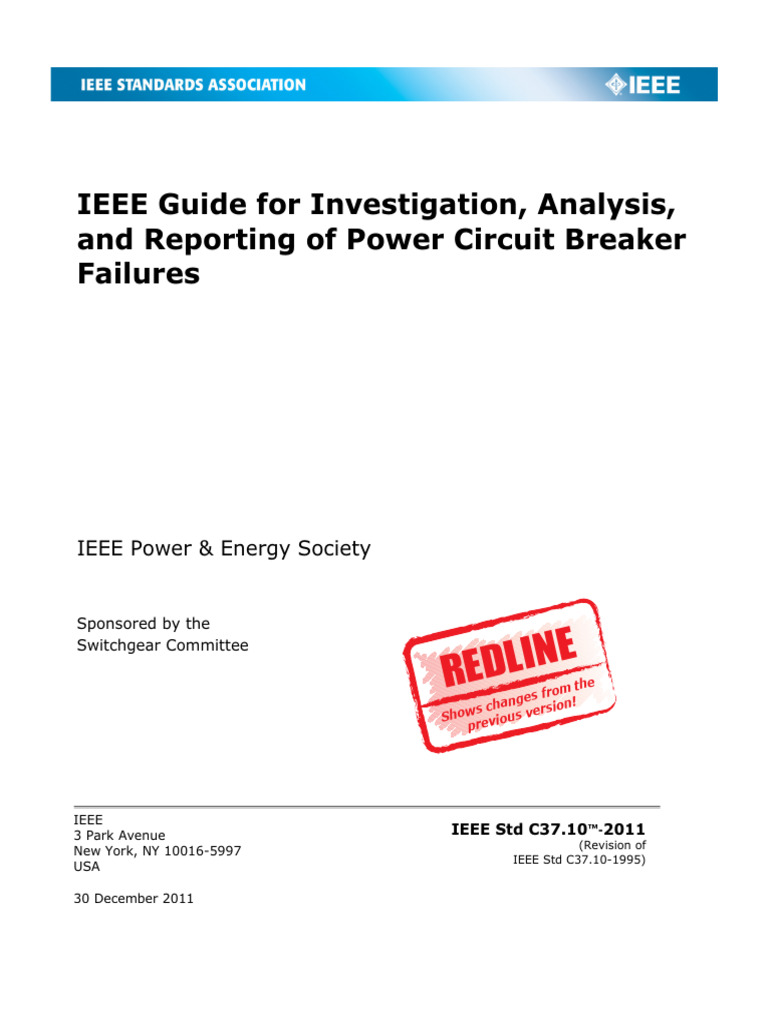 Ieee STD c37!10!2011 Redline Ieee | PDF
