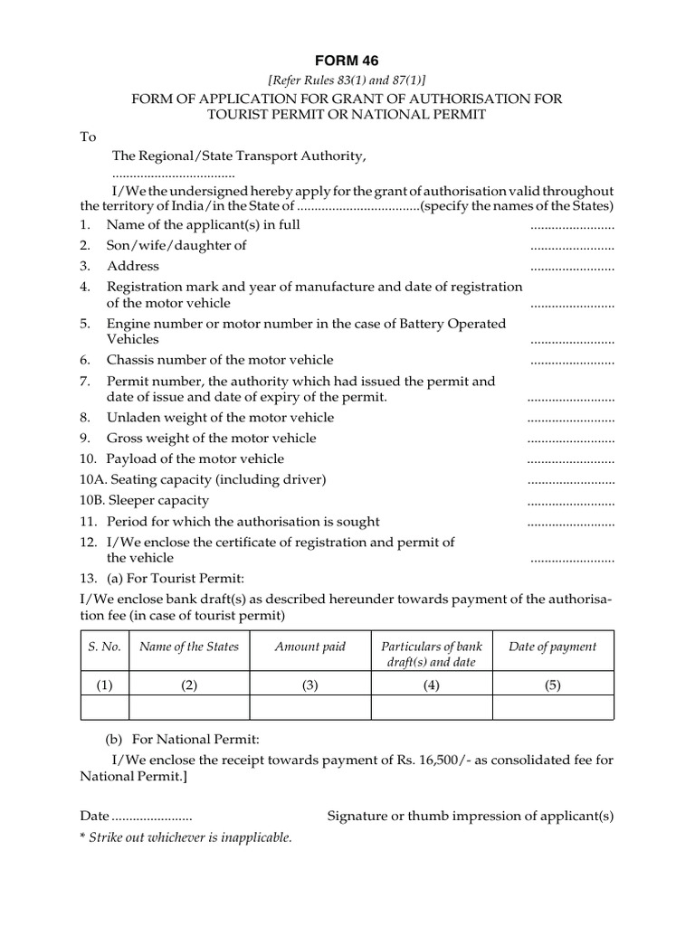 Form 46 | PDF