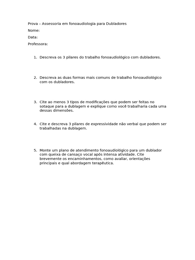 Avaliação - Módulo 20 | PDF