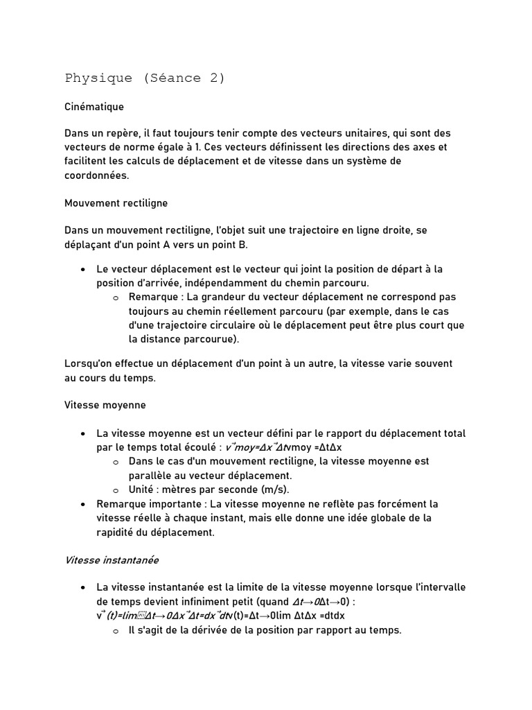 Physique - TH S2 | PDF