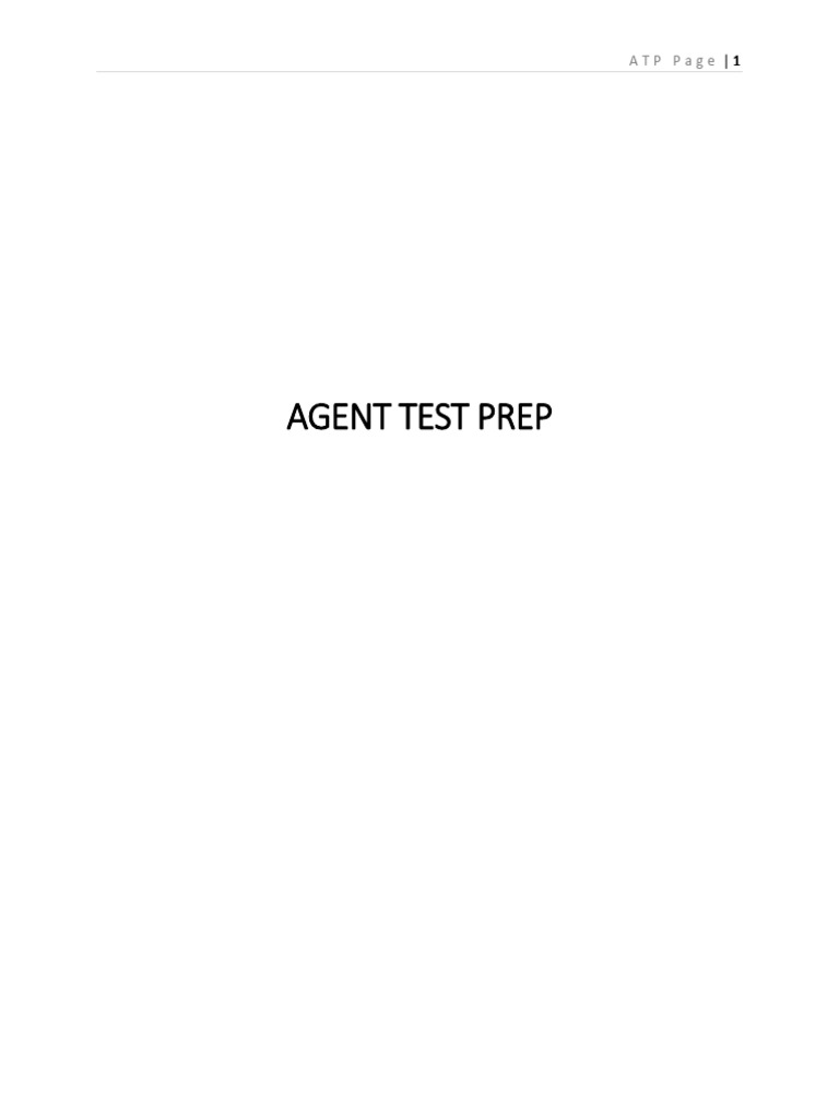 Agent Test Prep | PDF
