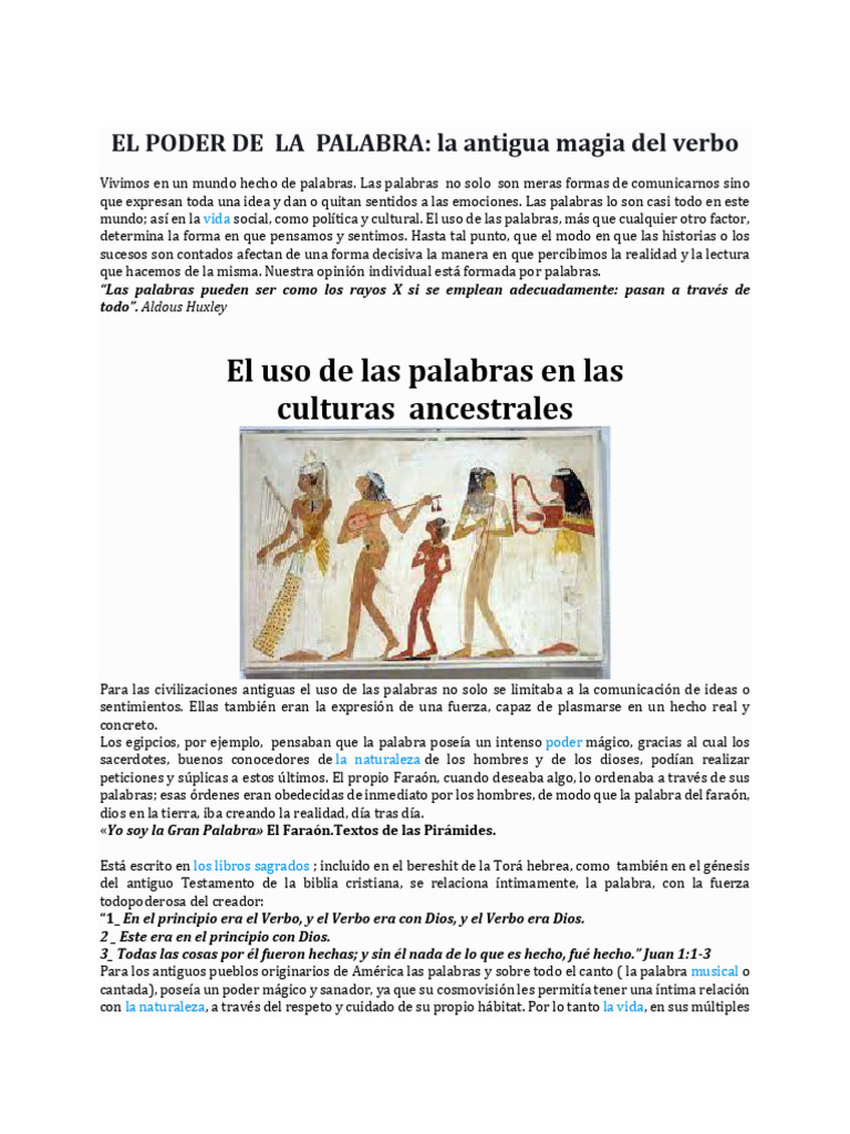 El Poder de la Palabra | PDF