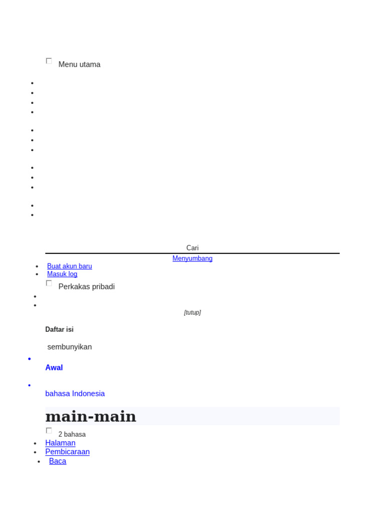 Main-Main: Menu Utama | PDF
