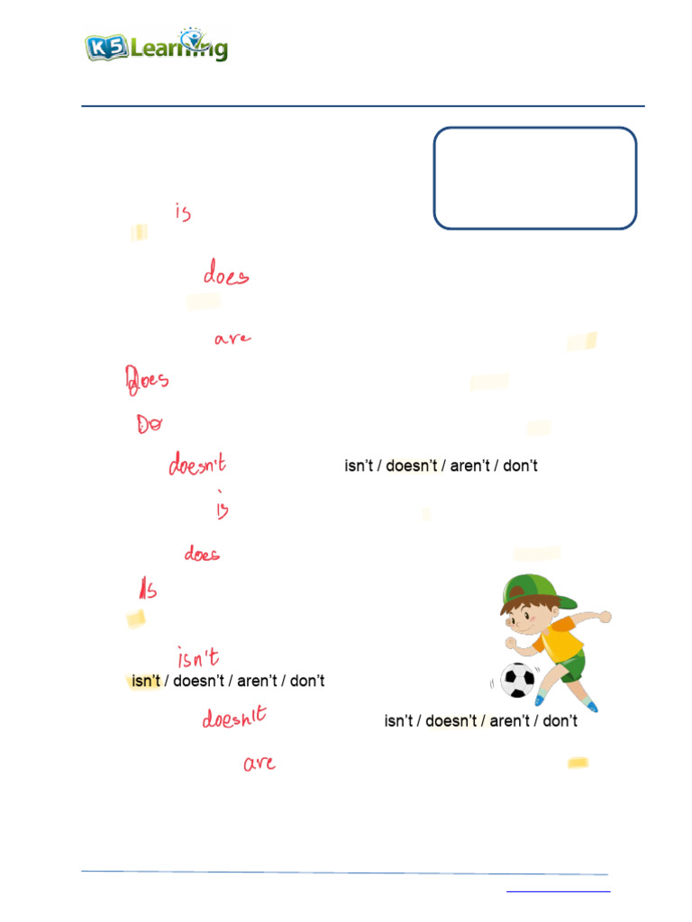 Grade 4 Auxiliary Verbs A | PDF