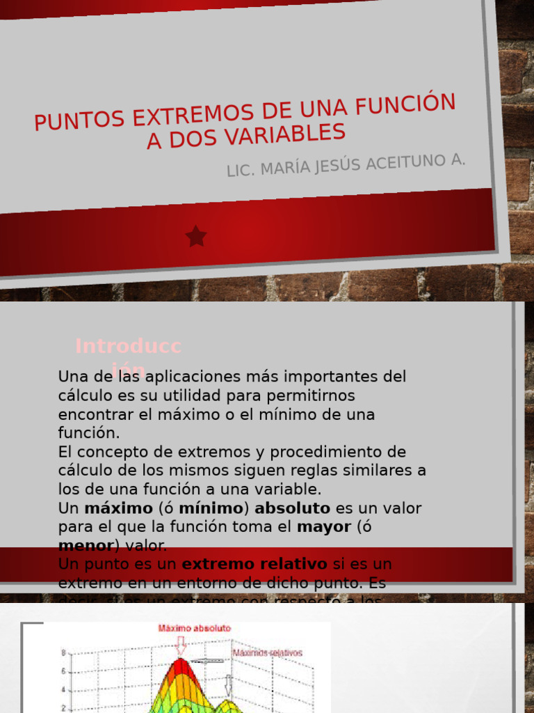 Extremos de Una Función A Dos Variables | PDF