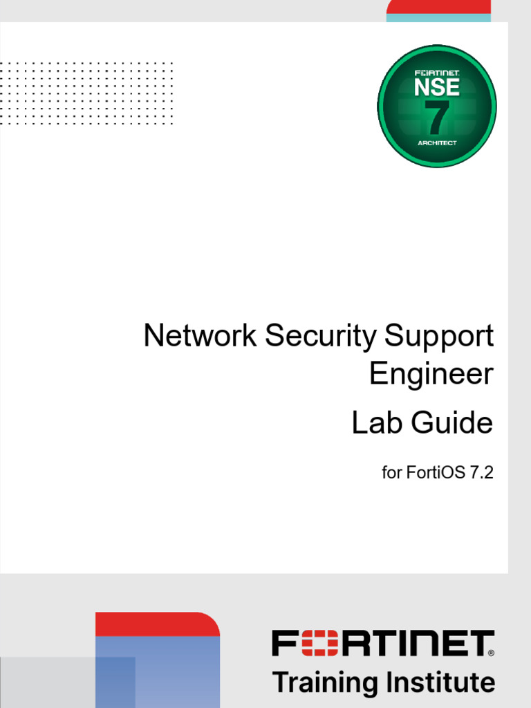 Ebin - Pub Fortinet Network Security Support Engineer Lab Guide For Fortios 72 | PDF