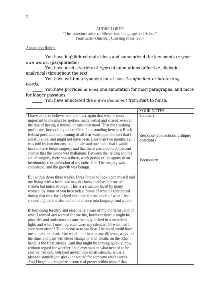 The Transformation of Silence Into Language and Action (For Annotating) 2 | PDF