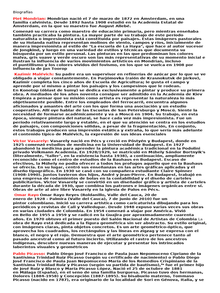 Biografías | PDF