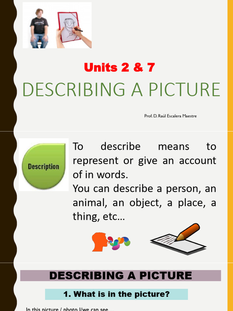 UNIT 2. DESCRIBING A PICTURE | PDF