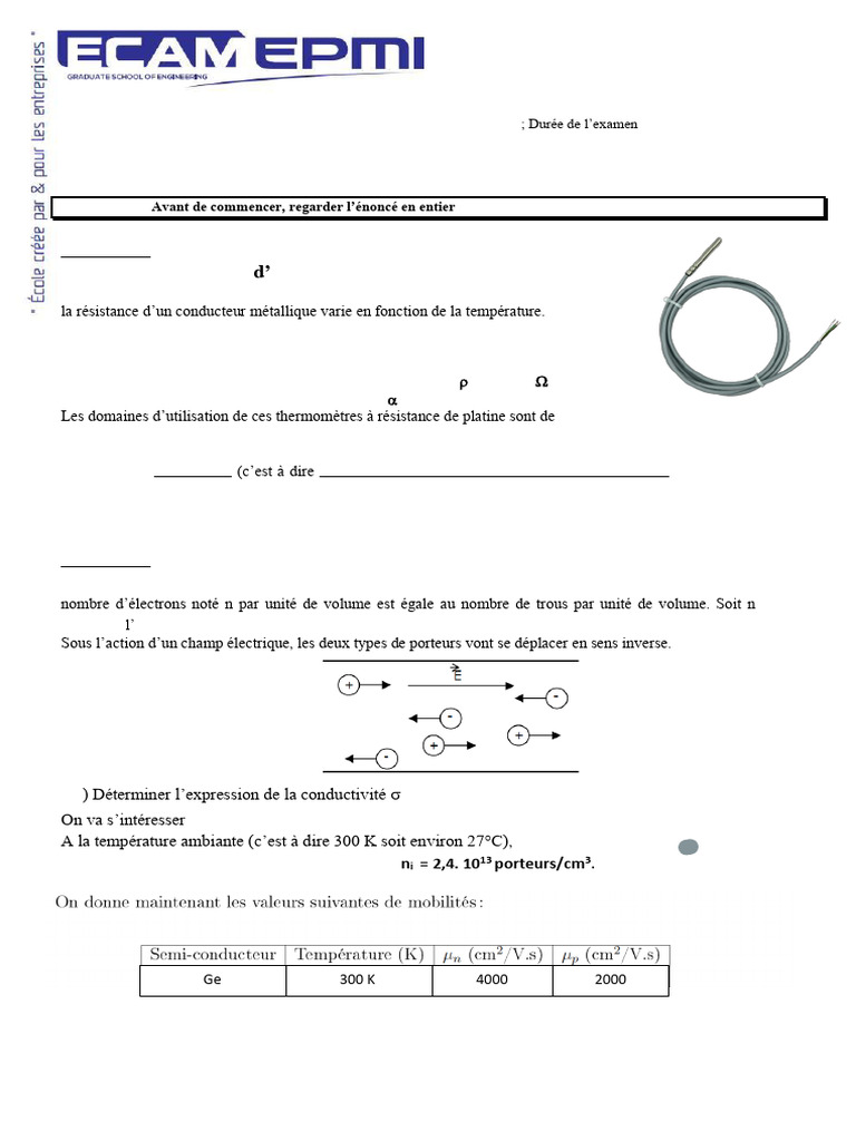 Examen - E1 Partie1 - 23 10 2019 | PDF