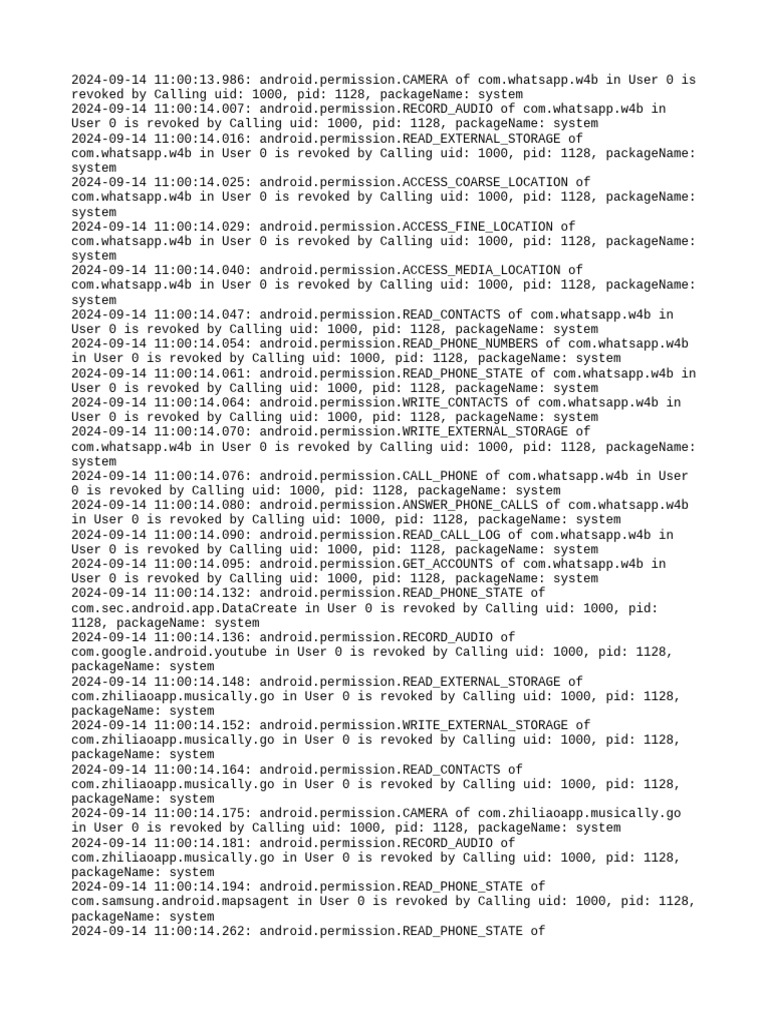 Perm Debug Info | PDF