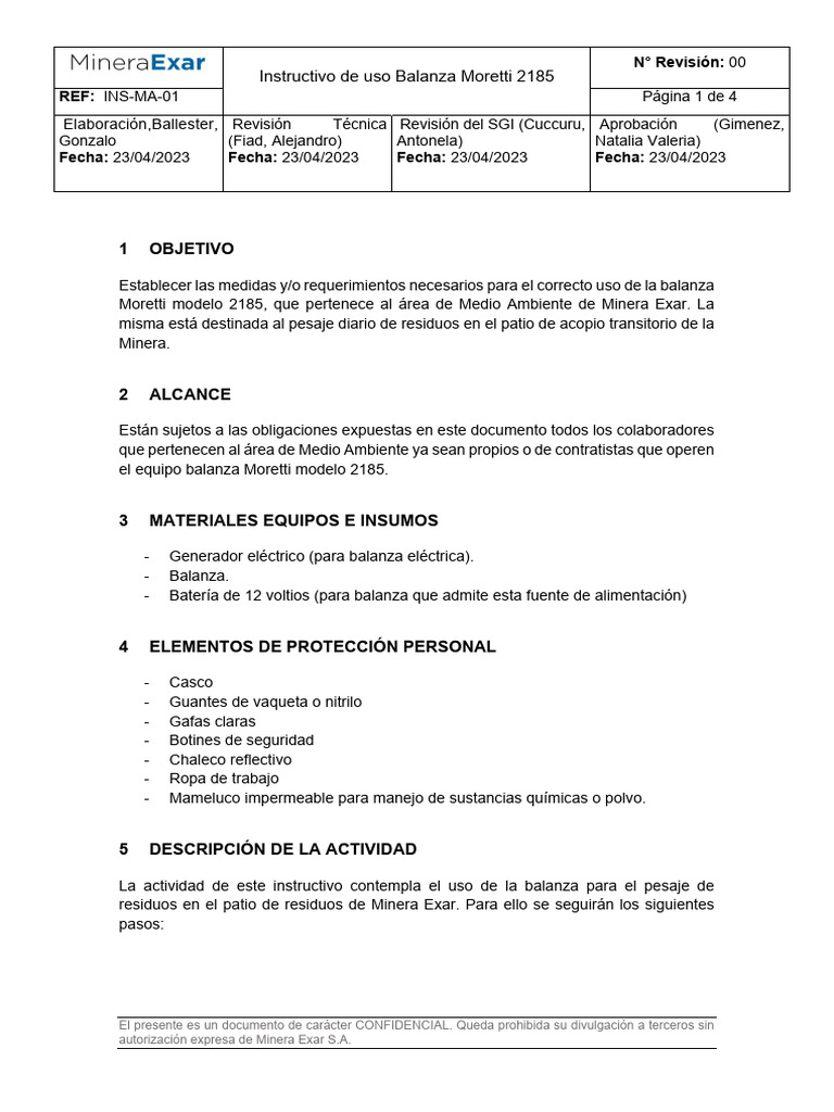 Instructivo de Uso Balanza Moretti 2185 | PDF