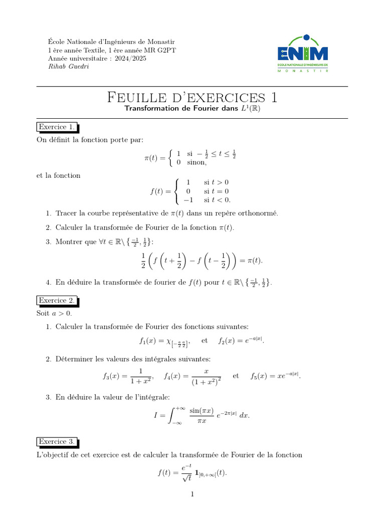 TD 1 Math Ing | PDF