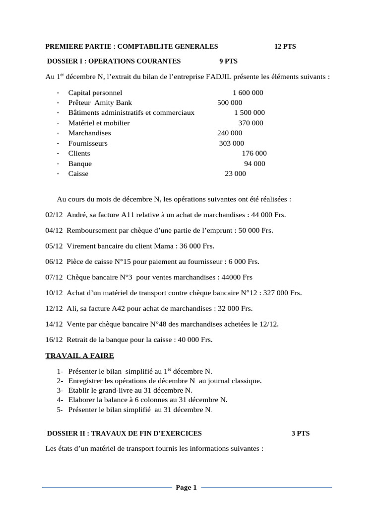 Sujet 1 | PDF