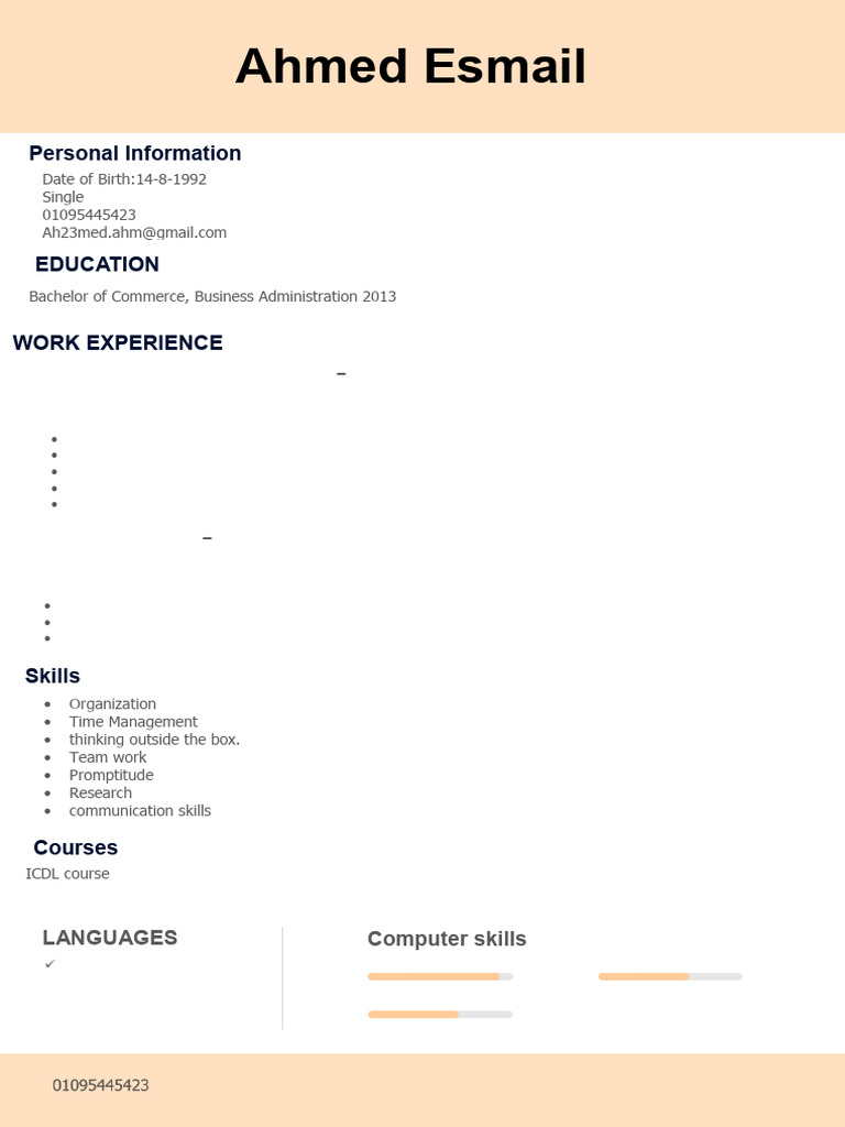 Ahmed Esmail CV | PDF