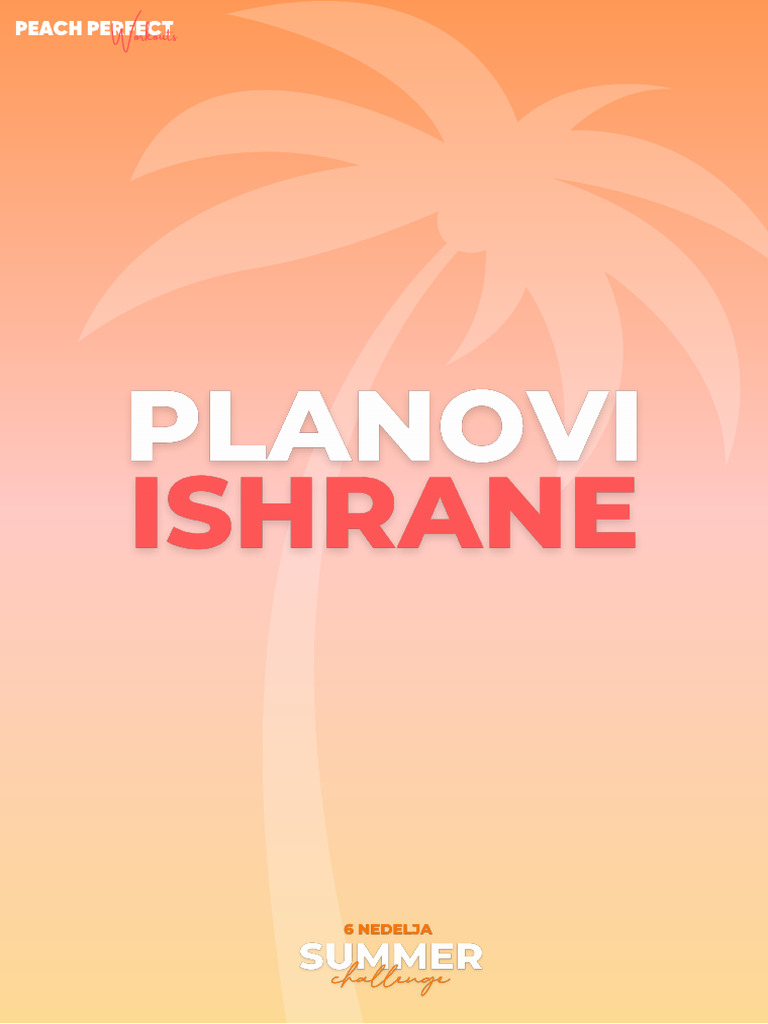 Summer Challenge Program Ishrane 1 | PDF