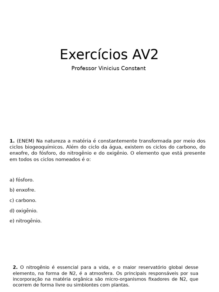 Exercícios Av2 Pdf