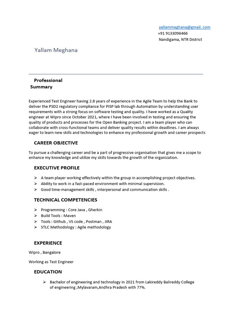 Meghana Resume | PDF | Agile Software Development | Computing