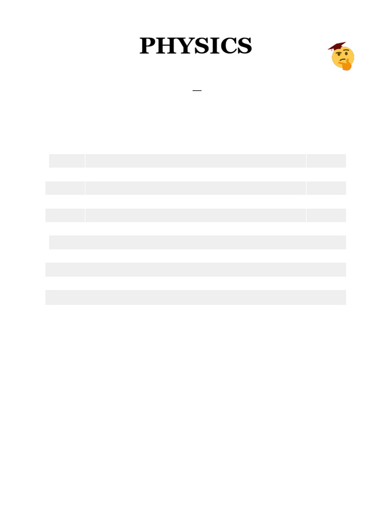 Physics: HL Paper 1 | PDF