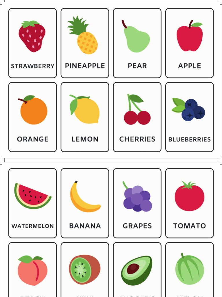 Fruits Flashcards | PDF