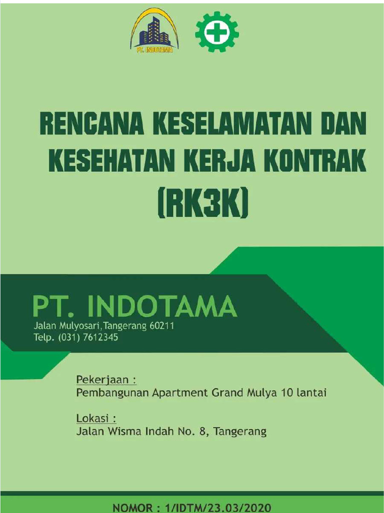 PDF Dokumen rk3k k3 Konstruksi - Compress | PDF