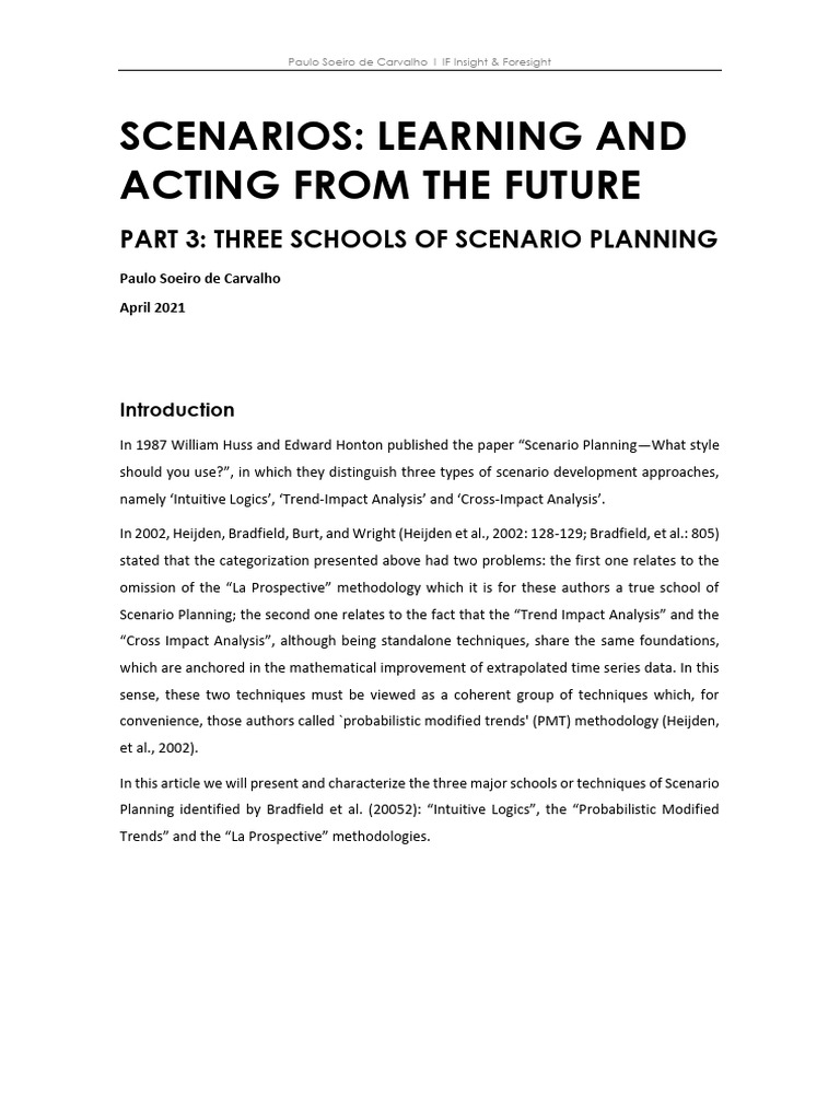 Scenarios Learning and Acting From The F | PDF