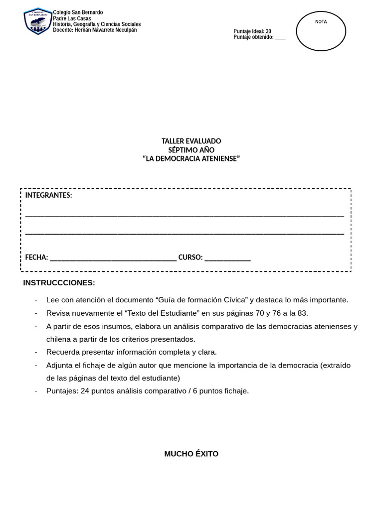 Taller Evaluado | PDF