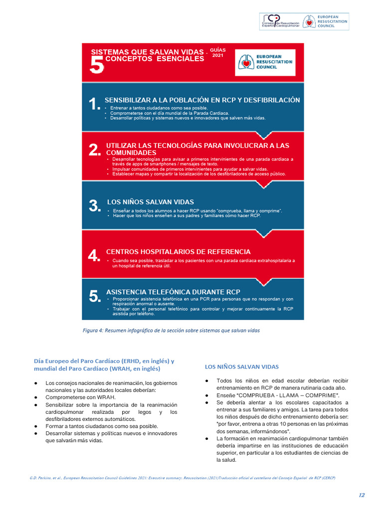 GUIAS ERC 2021 - Traduccion Oficial Executive Summary () | PDF