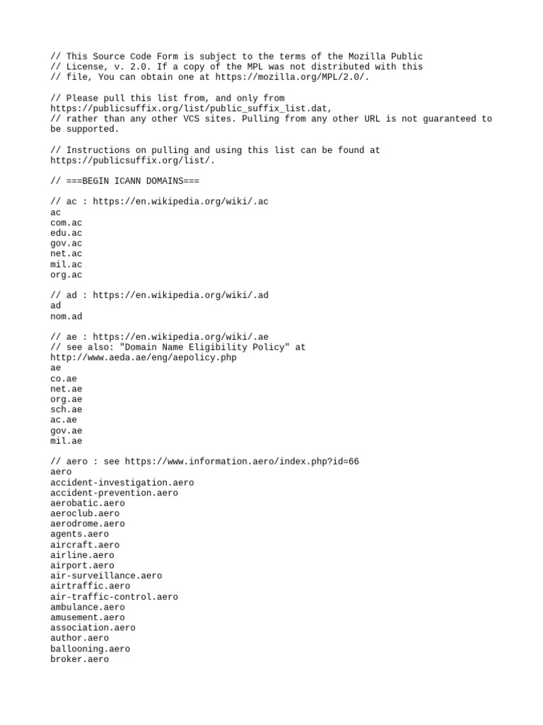 Public Suffix List | PDF