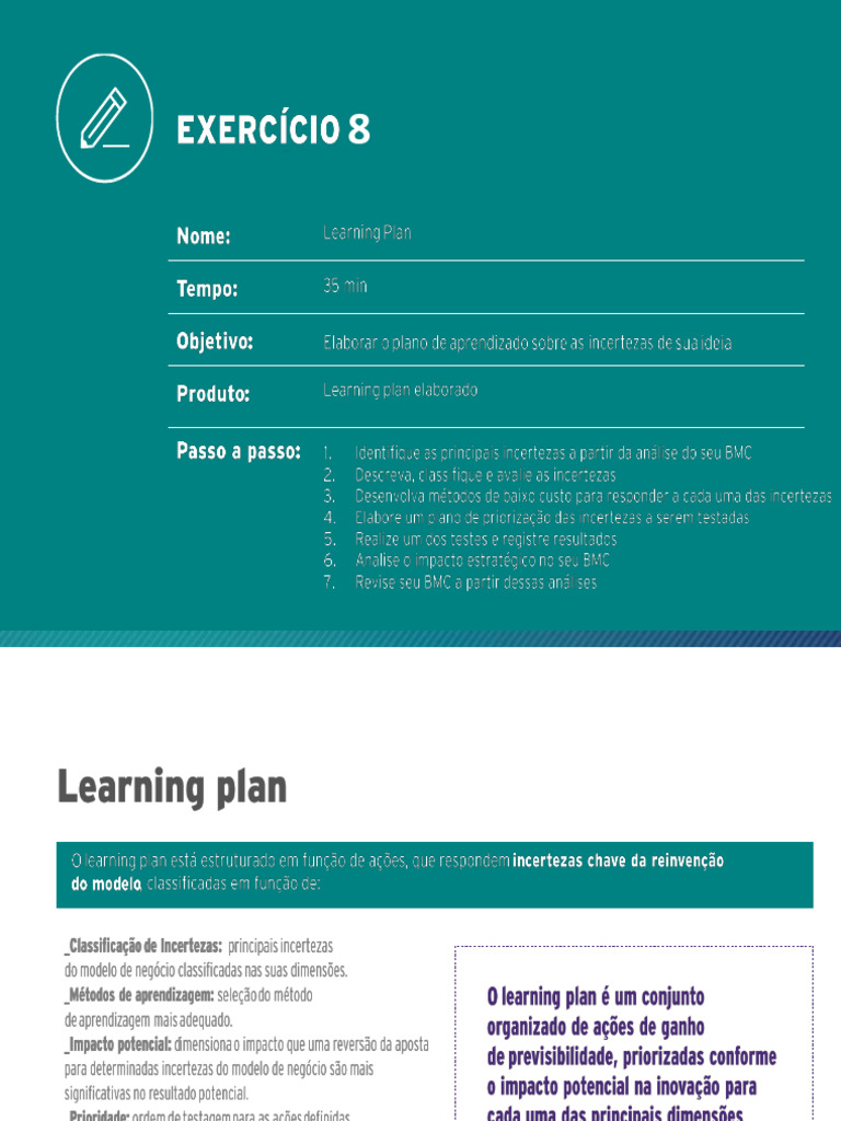 Aula 14 1 Material Complementar Exercicio 8 Faca Seu Learning Plan | PDF