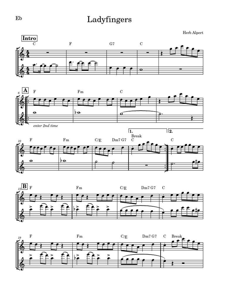 Ladyfingers Eb | PDF