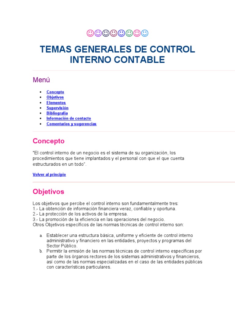 Temas Generales de Control Interno Contable | PDF | Contabilidad | Business