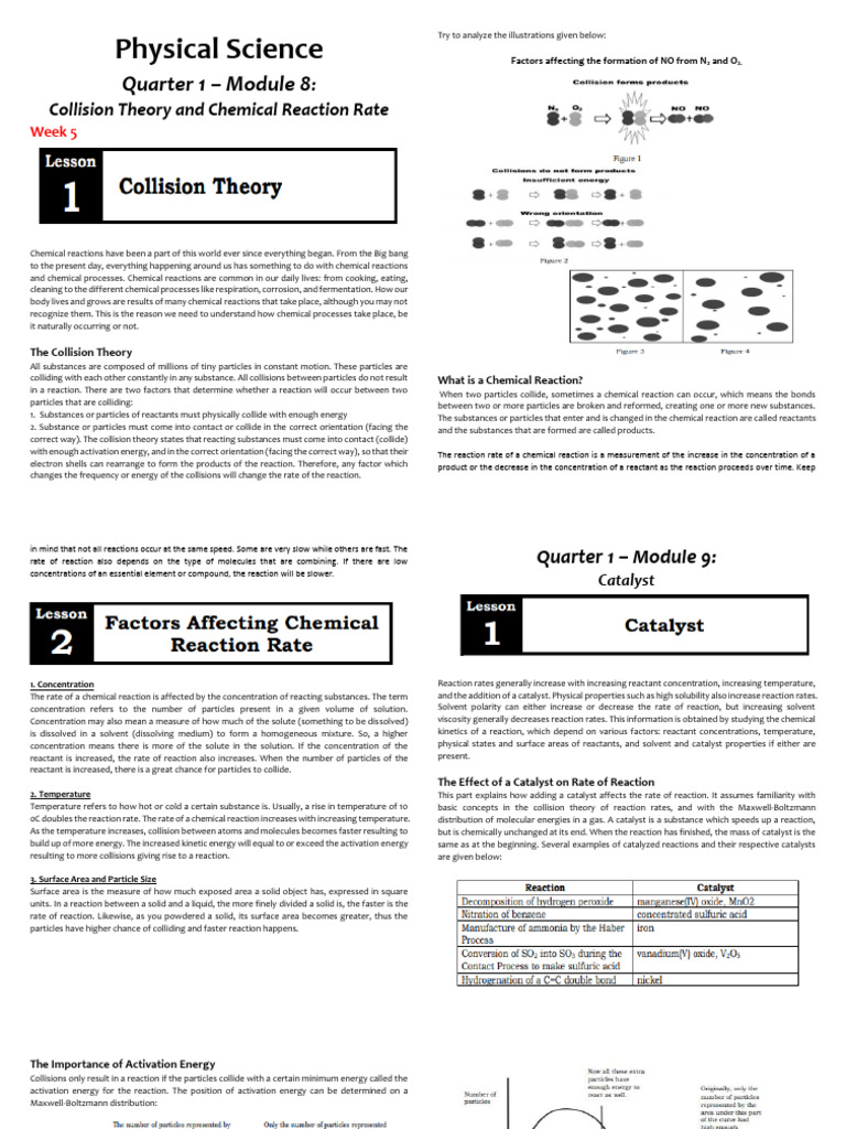 Physical-Science Lessons Week56 | PDF