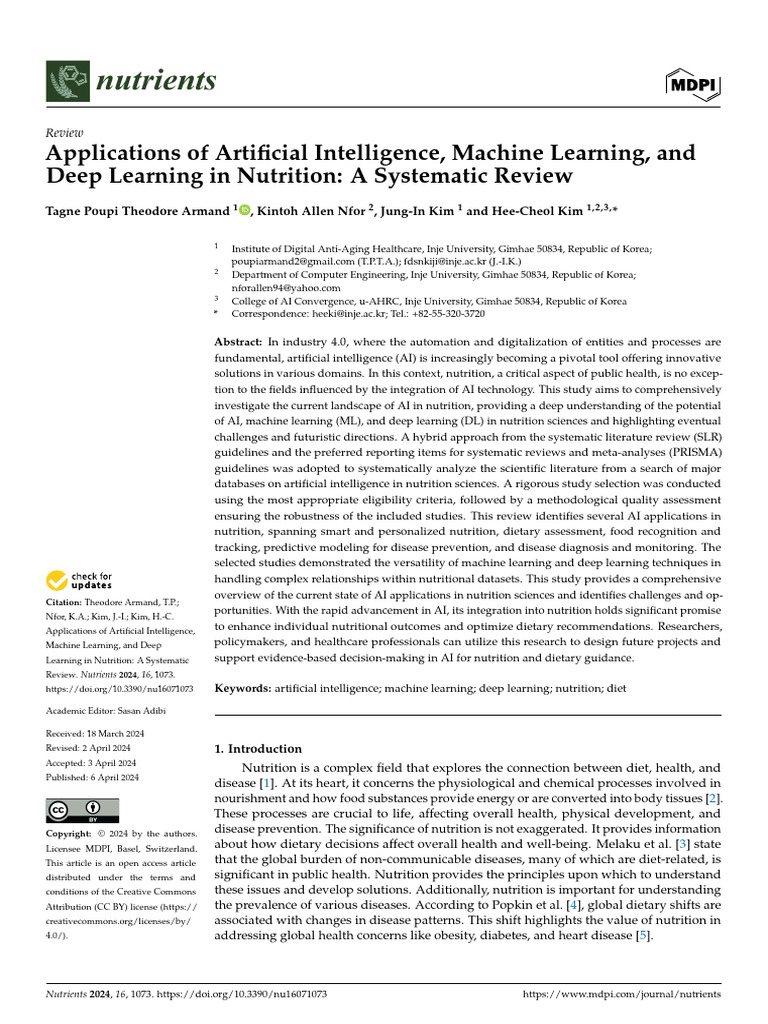 Applications of Artificial Intelligence, Machine Learning, and Deep ...
