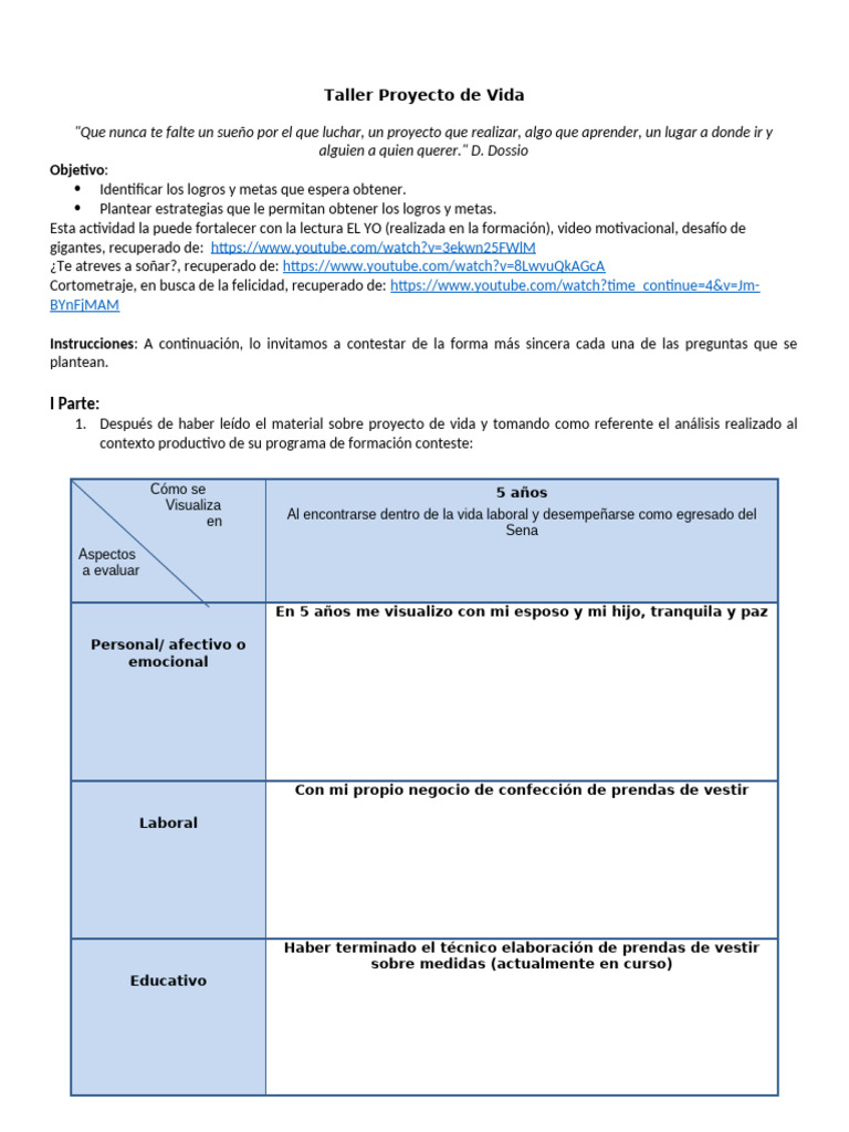 Actividad Ètica 2. Los Autos Del Ser y Proyecto de Vida | PDF | Análisis FODA | Ciencias sociales