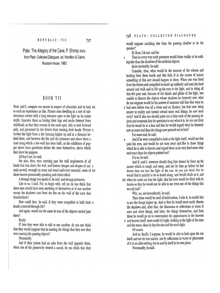 Plato Allegory of The Cave Rotated | PDF