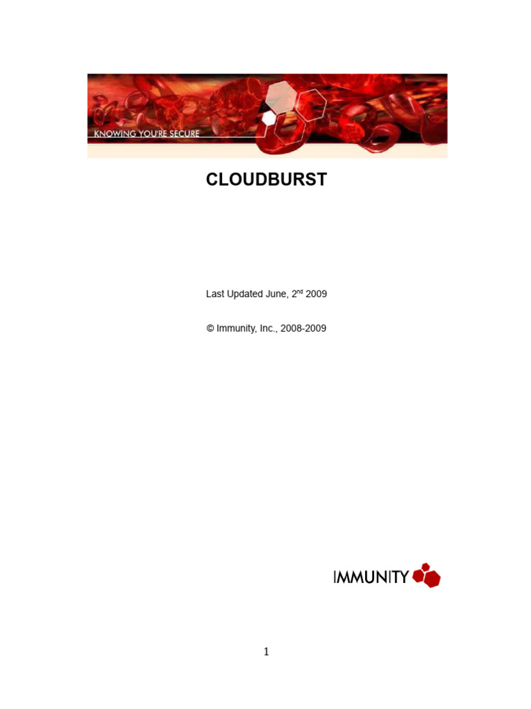 BHUSA09 Kortchinsky Cloudburst | PDF