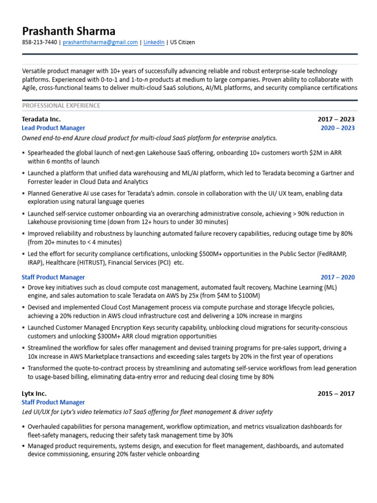 Prashanth Sharma - Resume | PDF | Computer Network | Cloud Computing