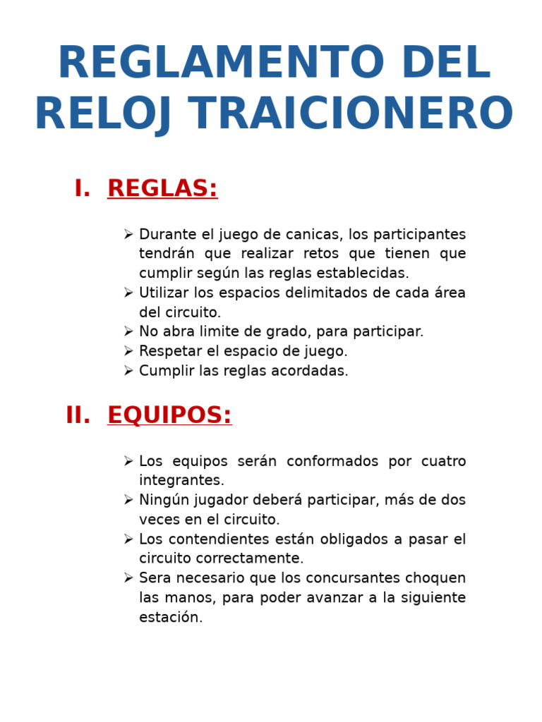 REGLAS | PDF