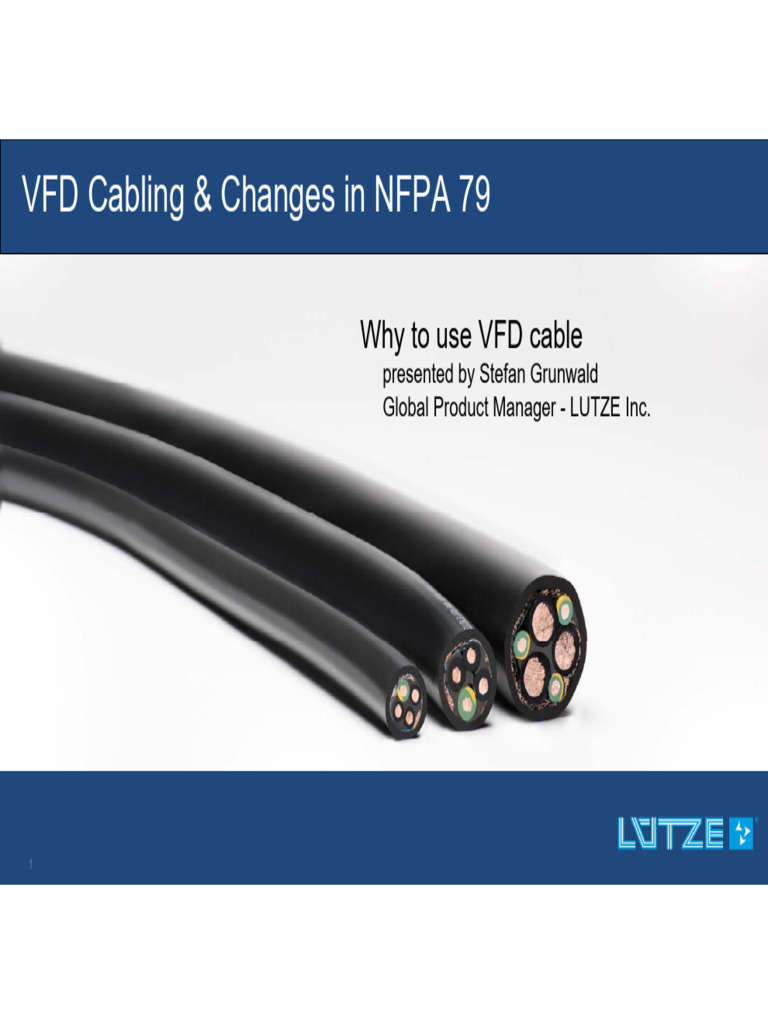 VFD Cabling & Changes in NFPA 79 - IMTS2018 | PDF