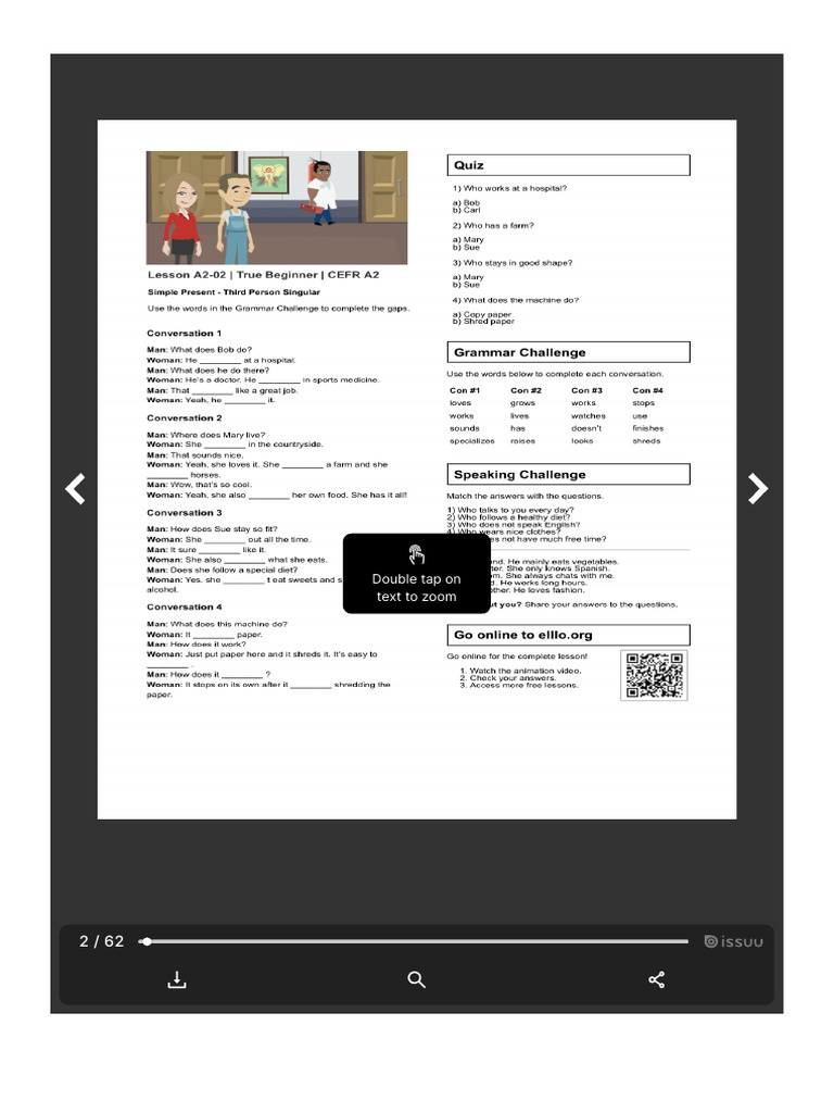 A2 Grammar Conversations Book by English Language Listening Lab Online ...