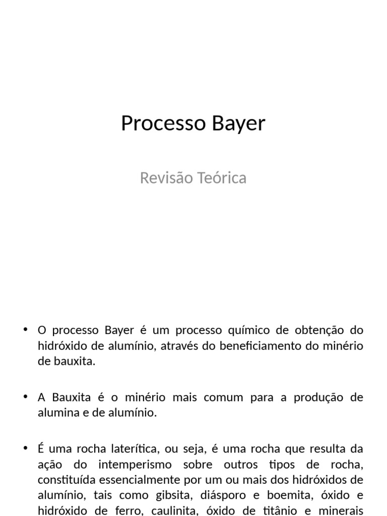 Processo Bayer | PDF