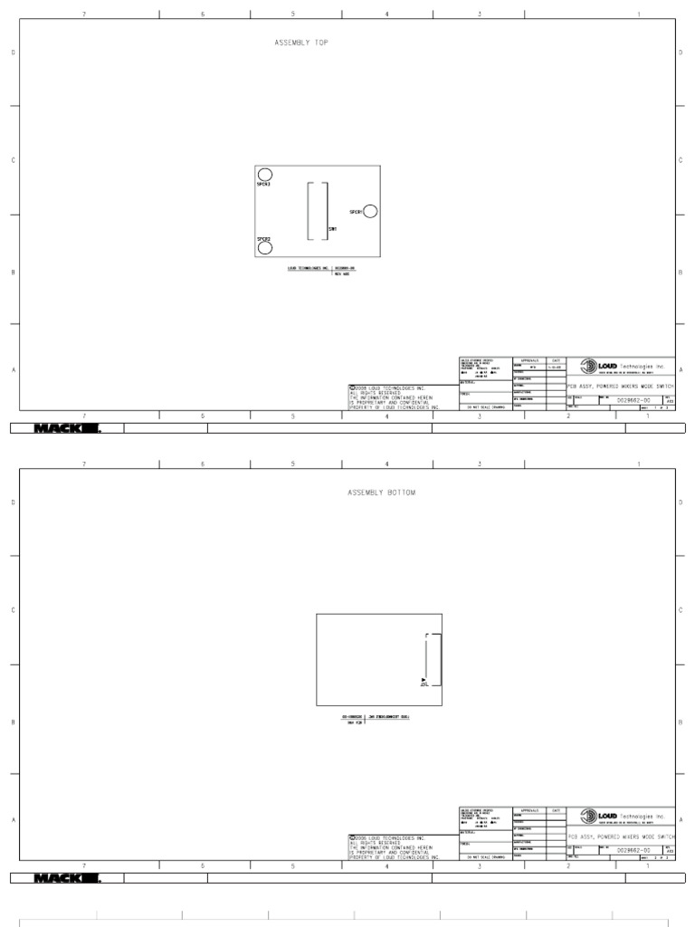 Mode Switch PCB Assembly (Top, Bottom, and Schematics, 0029662-00 ...