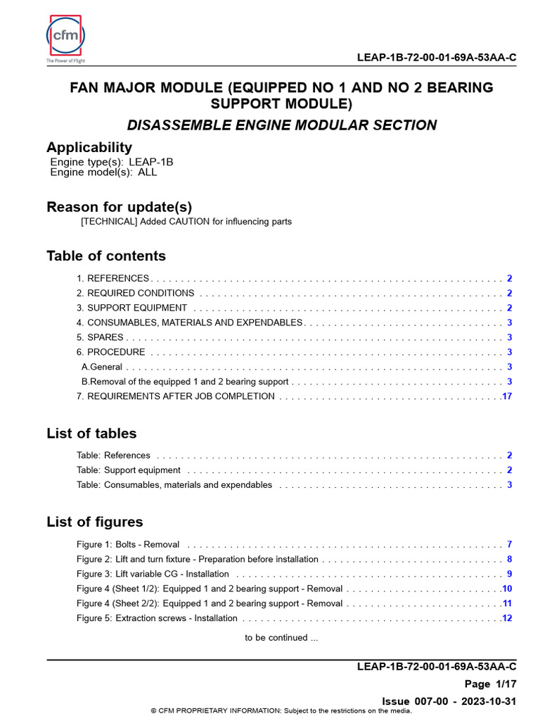 DMC-LEAP-1B-72-00-01-69A-53AA-C N°1 and N°2 BEARING SUPPORT MODULE REMOVAL | PDF